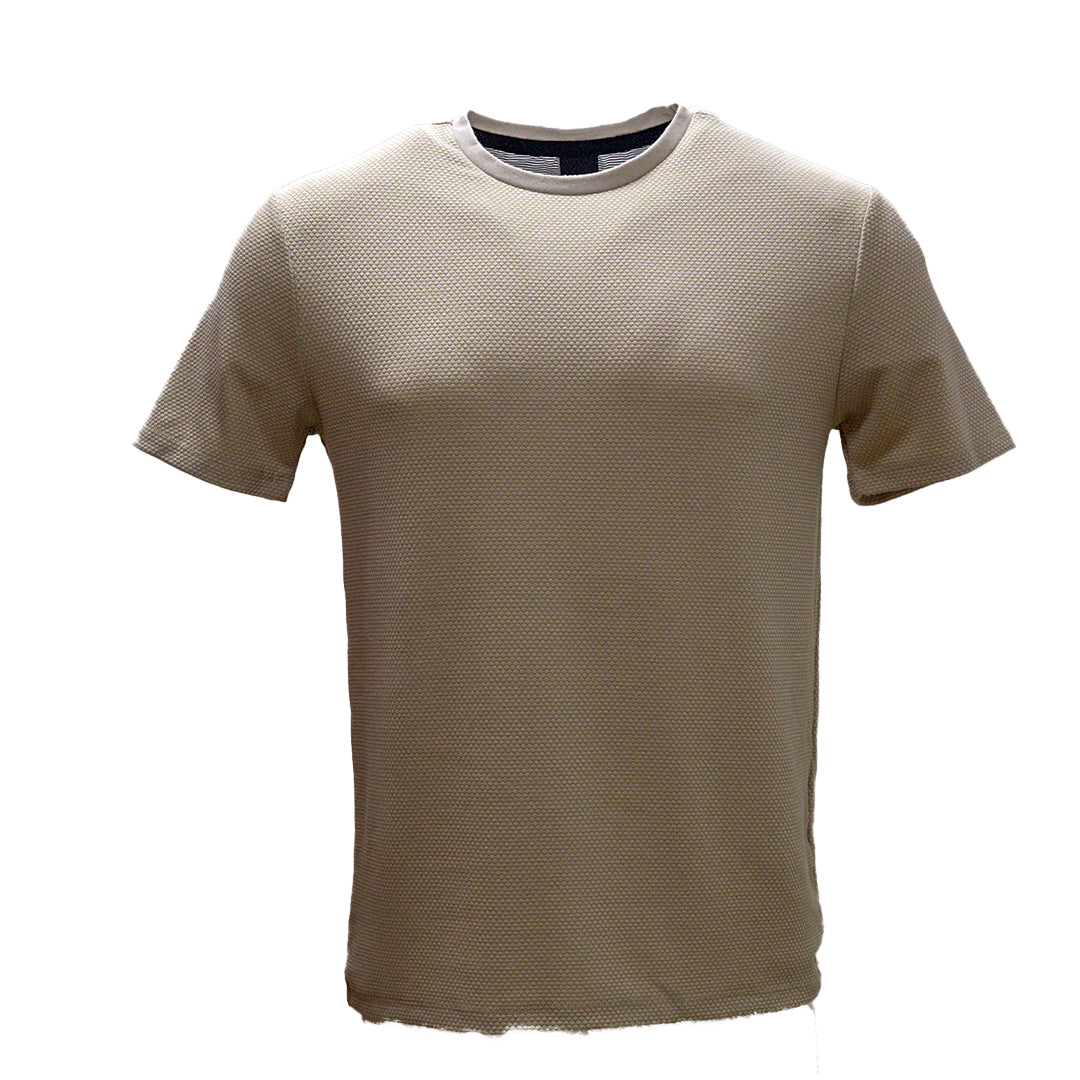 Beige Jacquard T Shirt Beige | Nawao.com